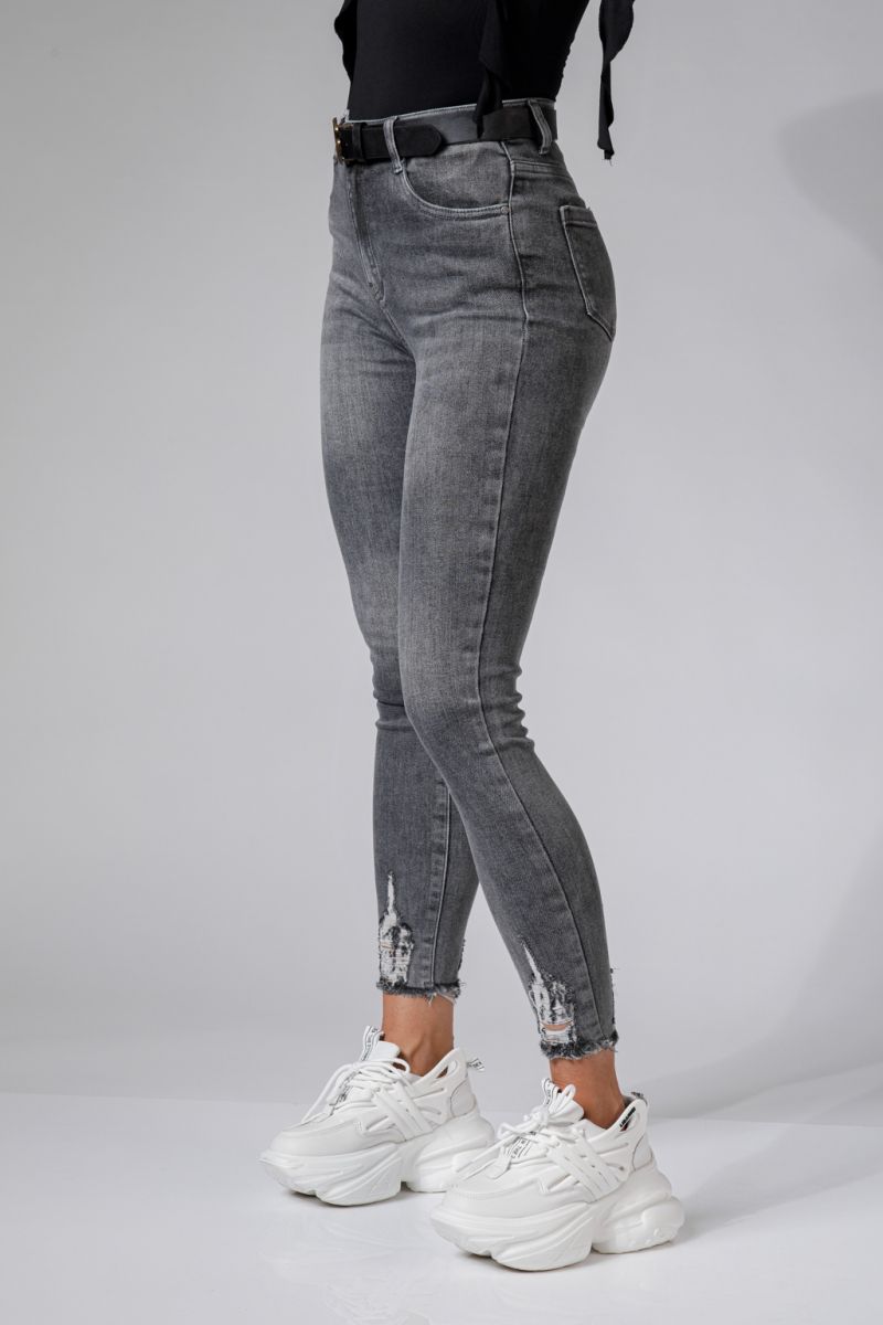 Blugi Skinny Dama Riley Gri #A582 | OneFashionRoom.Ro